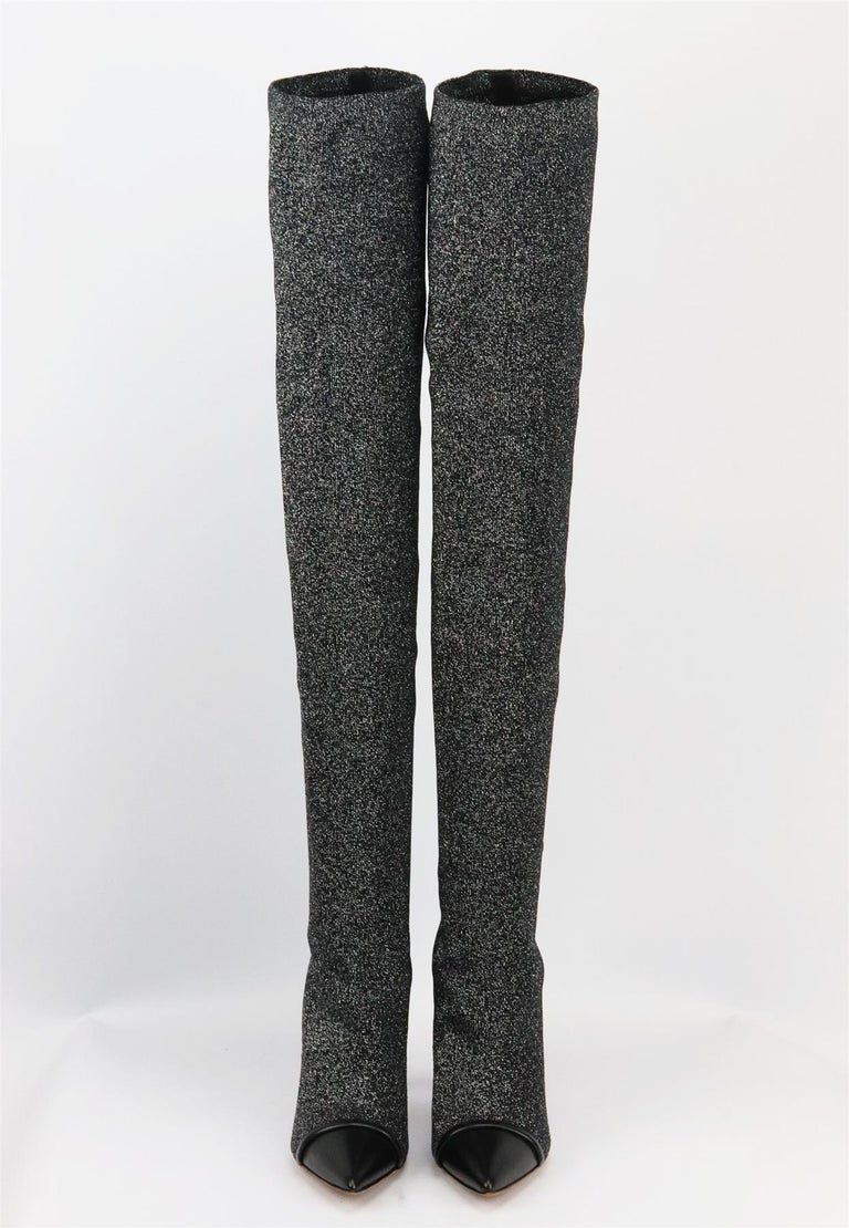 Givenchy Glitter Stretch Knit Over The Knee Boots EU 39 UK 6 US 9 For ...