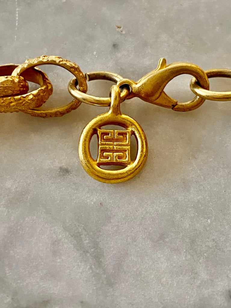 Givenchy Gold Chain Neckalce, France, 1980s For Sale at 1stDibs