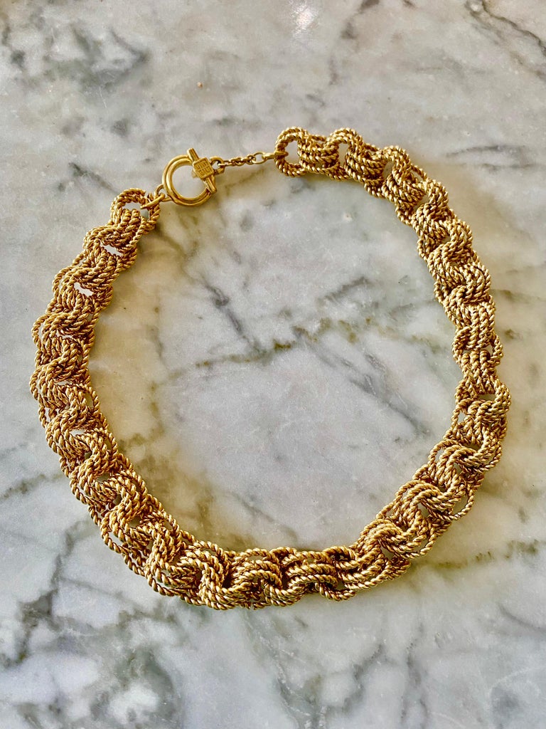 Givenchy Gold Chain Neckalce, France, 1980s For Sale at 1stDibs