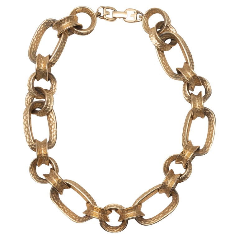 Givenchy Gold-Tone Chain-Link Choker Necklace For Sale at 1stDibs