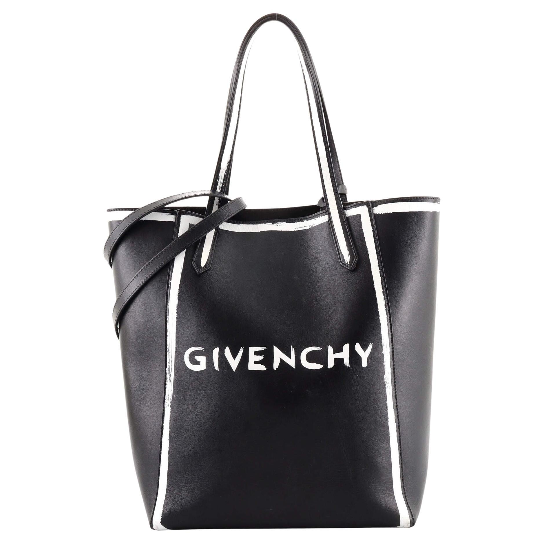 Givenchy White/Black Monogram Coated Canvas and Leather Shopper Tote at ...