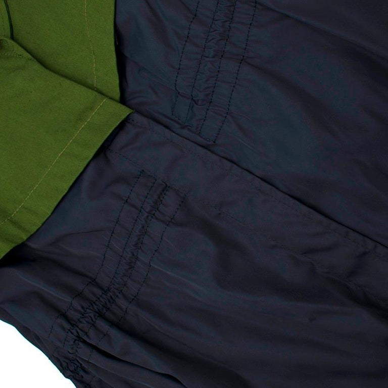 Givenchy Green and Blue Trench Raincoat - Size US 8 For Sale at 1stDibs