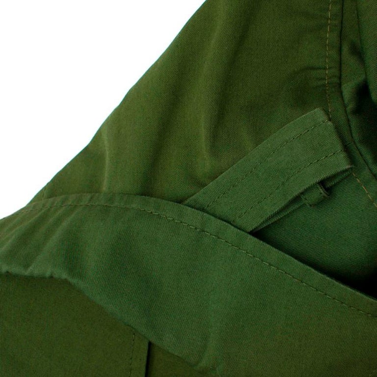 Givenchy Green and Blue Trench Raincoat - Size US 8 For Sale at 1stDibs