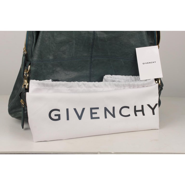 Givenchy Green Leather Nightingale Tote Satchel Shoulder Bag For Sale ...