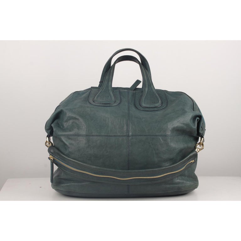 Givenchy Green Leather Nightingale Tote Satchel Shoulder Bag For Sale ...