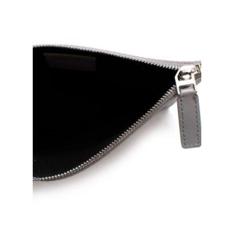 Givenchy Grey 4G embossed pouch For Sale at 1stDibs