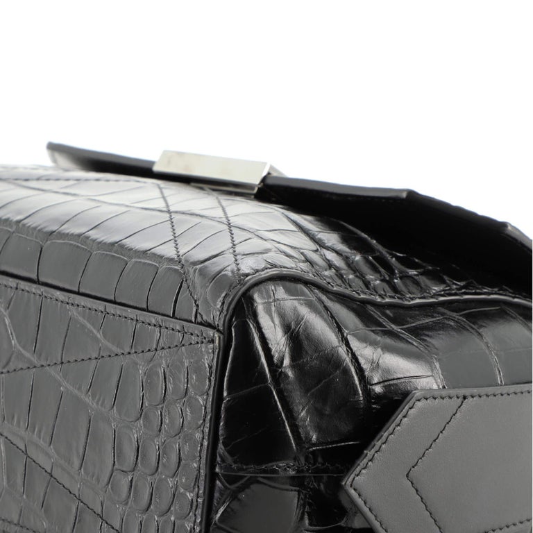 Givenchy ID Flap Bag Crocodile Embossed Leather Small For Sale at 1stDibs