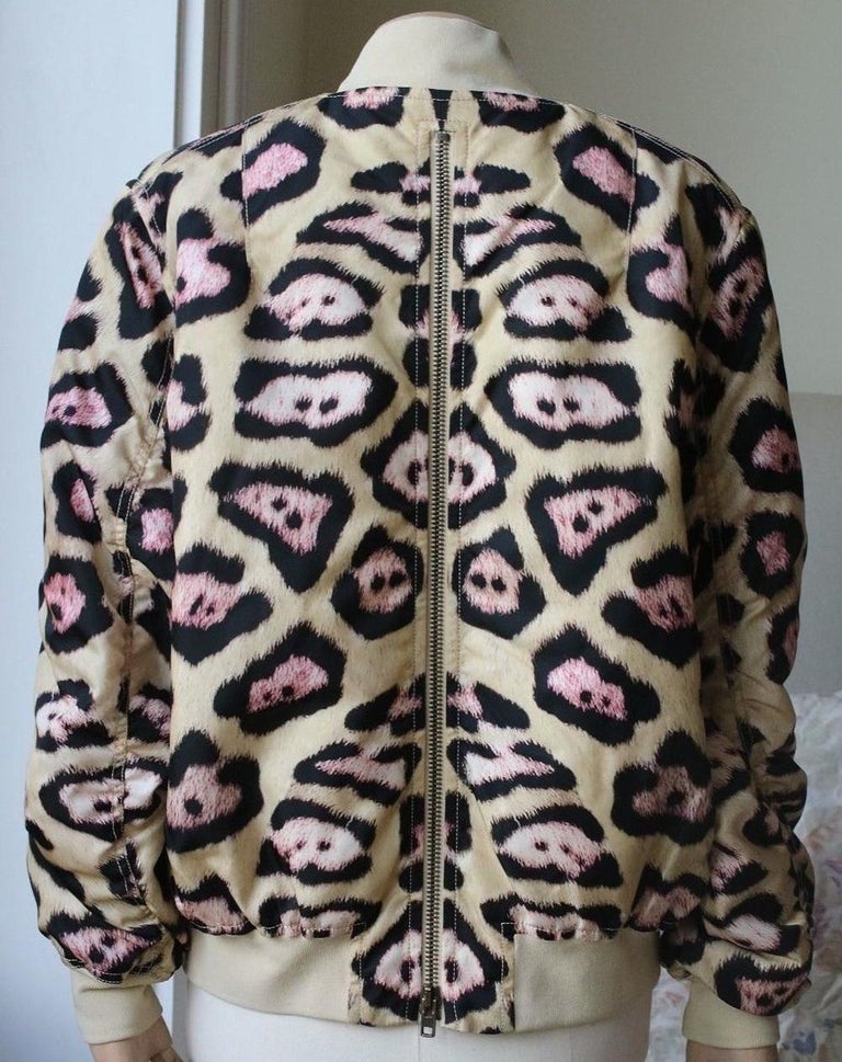 Givenchy Leopard-Print Padded Bomber Jacket For Sale at 1stDibs
