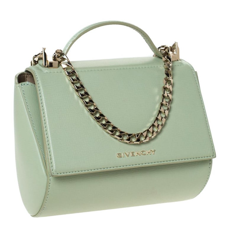 Givenchy Lime Green Leather Mini Pandora Box Shoulder Bag at 1stDibs