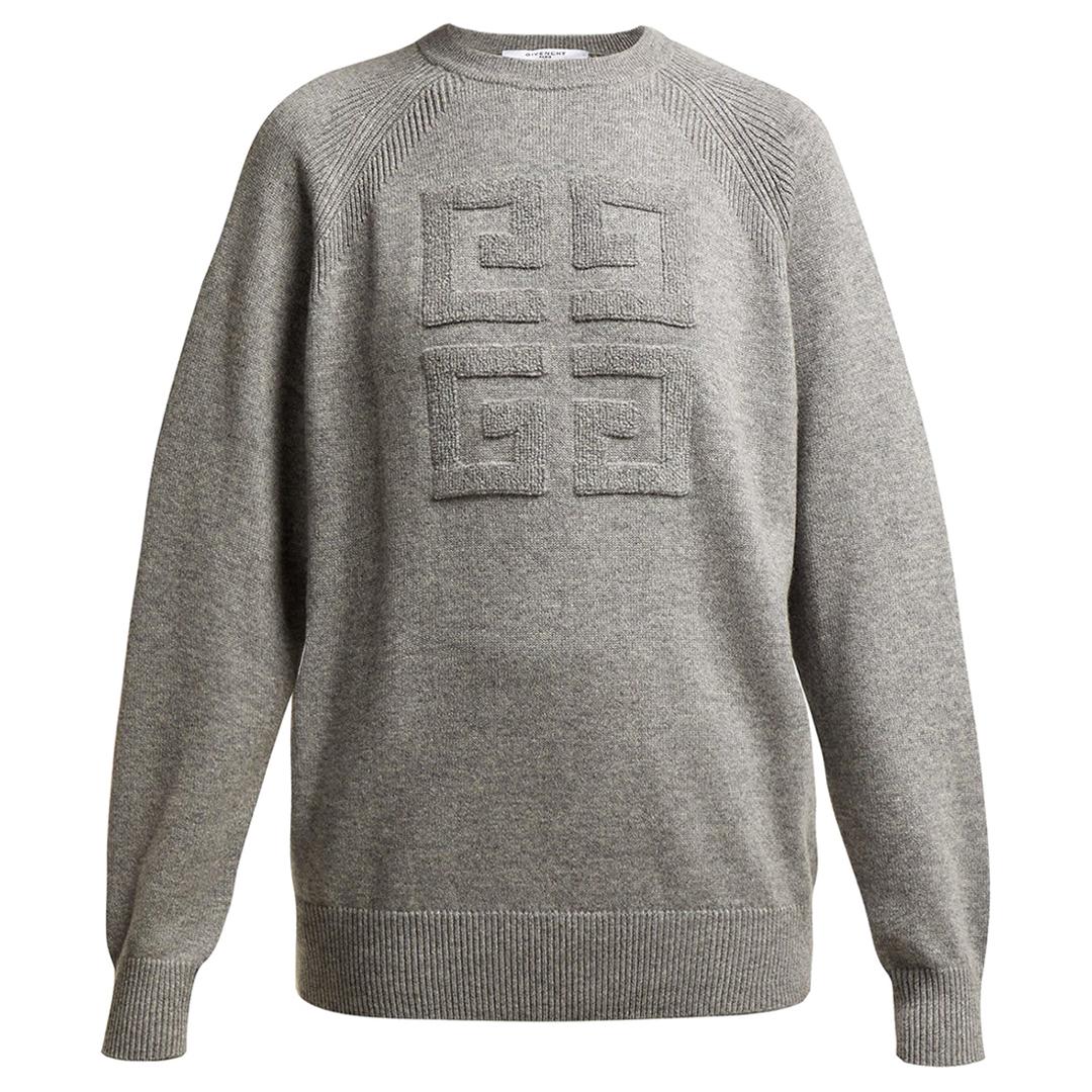 Givenchy Logo-Jacquard Cashmere Sweater at 1stDibs