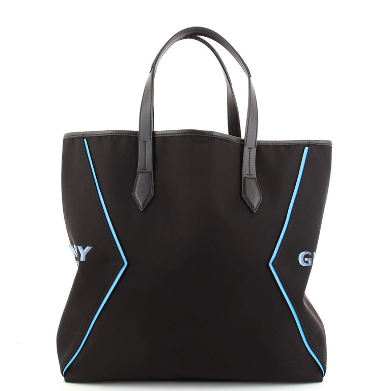 Givenchy Logo Shopper Tote Nylon with Leather Medium For Sale at 1stDibs