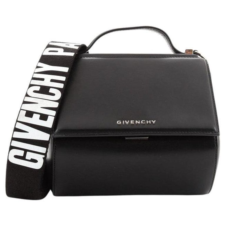 Givenchy Logo Strap Pandora Box Bag Leather Mini at 1stDibs