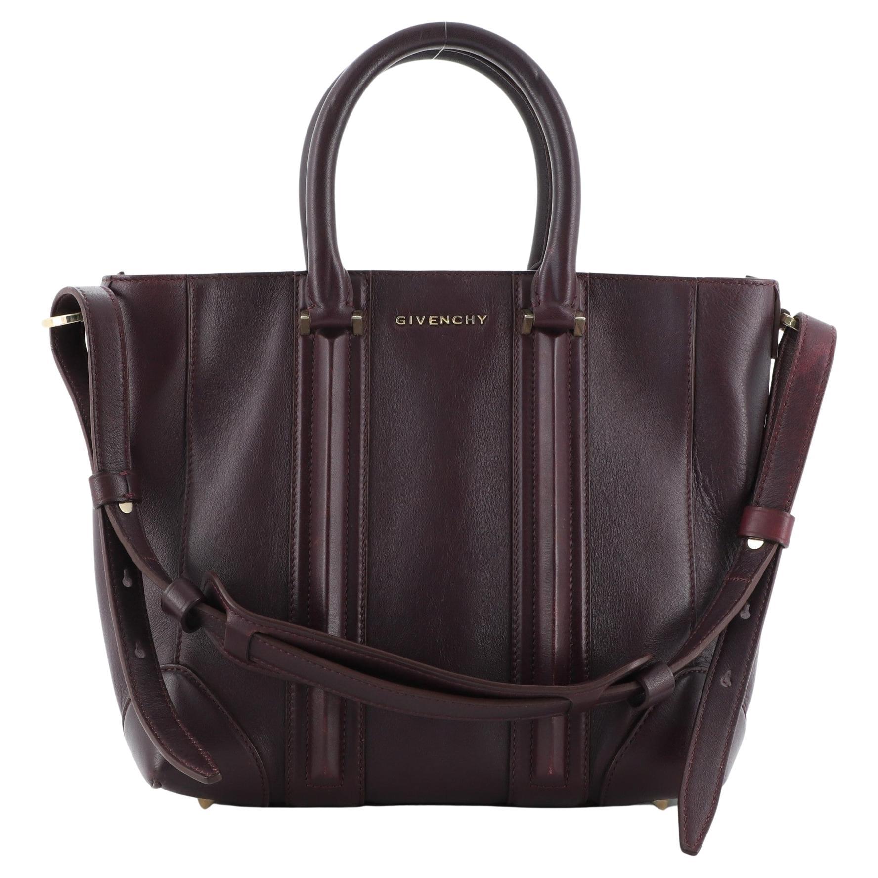 Givenchy Black Lace Apron Leather George V Tote For Sale at 1stDibs