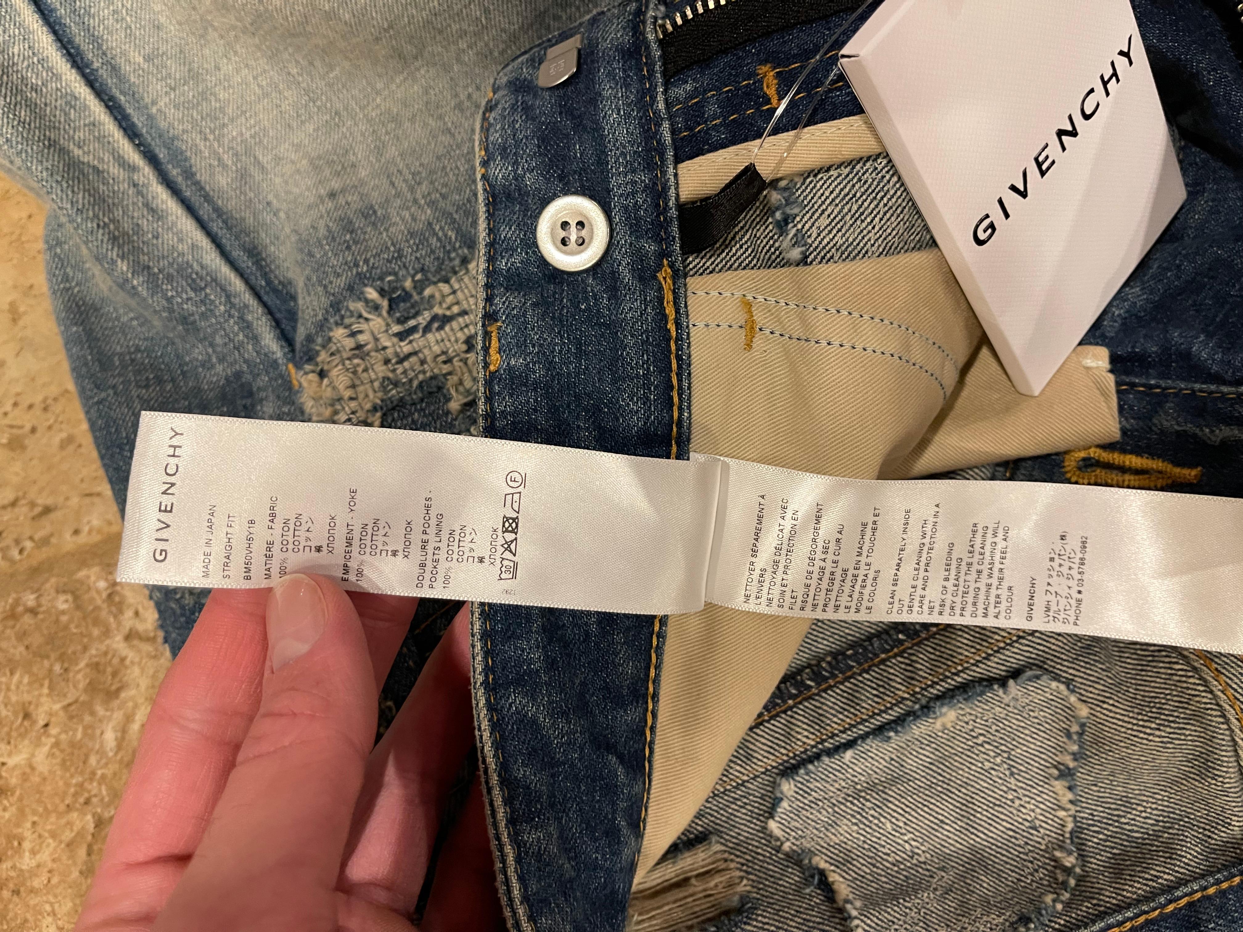 Givenchy Matthew Williams Jeans In Destroyed Denim Moleskin size 34 For Sale at 1stDibs ...