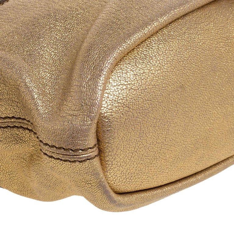 Givenchy Metallic Gold Leather Mini Nightingale Bag at 1stDibs