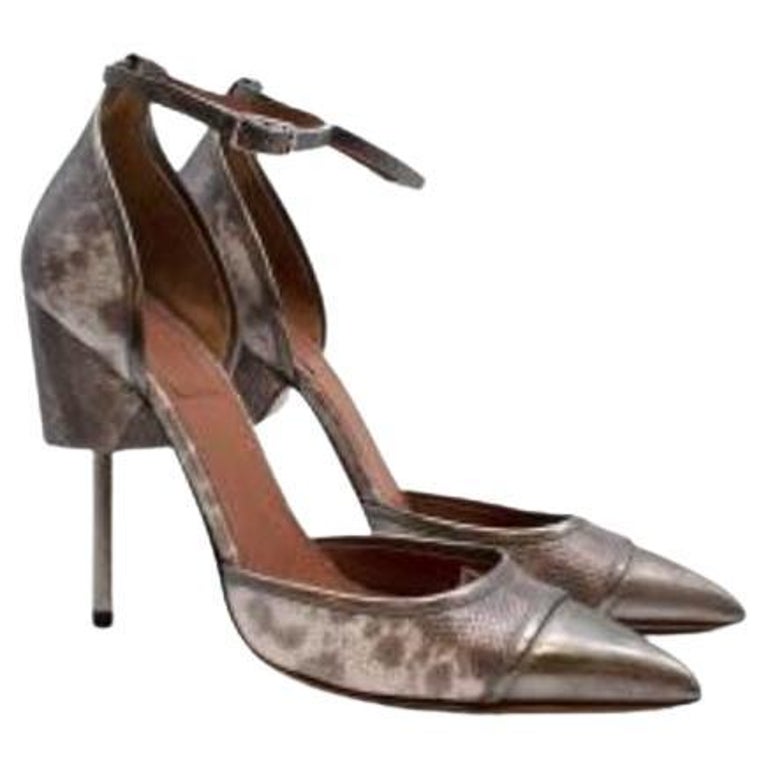 Givenchy Metallic Lizard Embossed Screw-heel D'orsay Pumps For Sale at ...