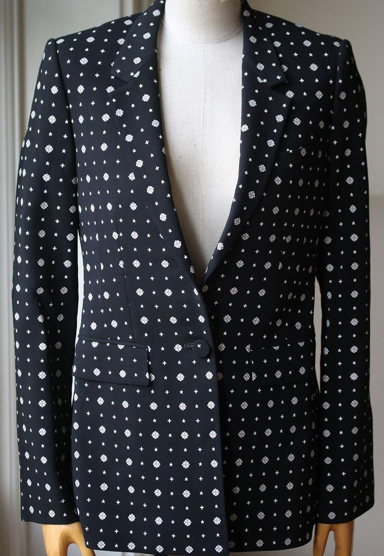Givenchy Micro Geometric-Print Tailored Jacket at 1stDibs