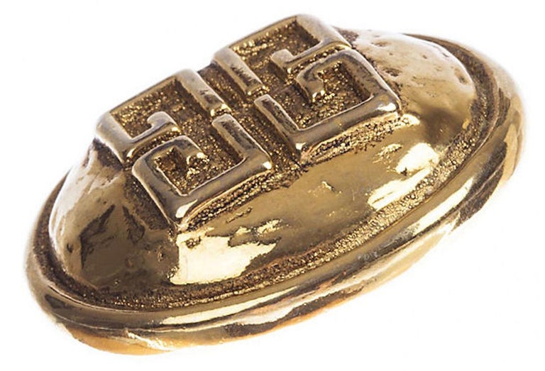 Givenchy Monogram Circular Pin Brooch For Sale at 1stDibs