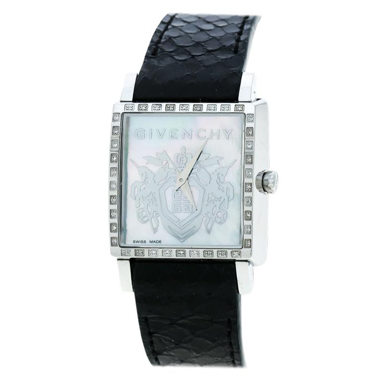 Givenchy Mother of Pearl Stainless Steel Diamonds GV5214L Women's ...