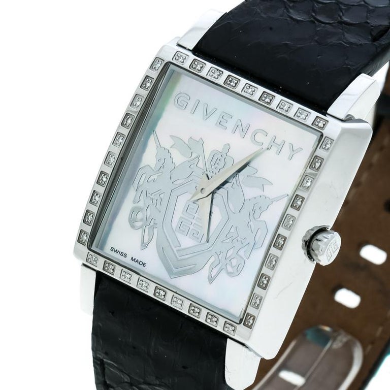 Givenchy Mother of Pearl Stainless Steel Diamonds GV5214L Women ...