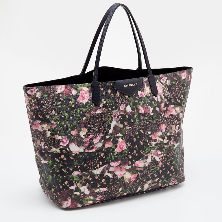 Givenchy Multicolor Floral Print Coated Canvas and Leather Antigona ...