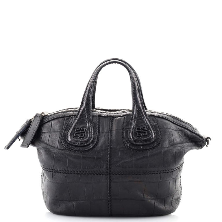Givenchy Nightingale Satchel Crocodile Embossed Leather Micro For Sale ...