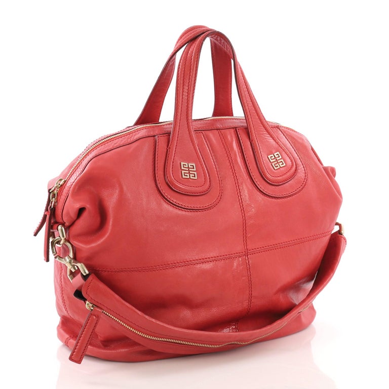Givenchy Nightingale Satchel Leather Medium at 1stDibs | givenchy nightingale red
