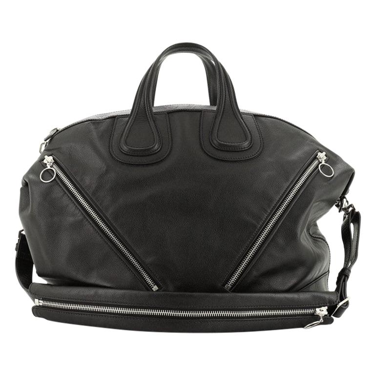Givenchy Nightingale Satchel Zipper Embellished Leather Large at 1stDibs