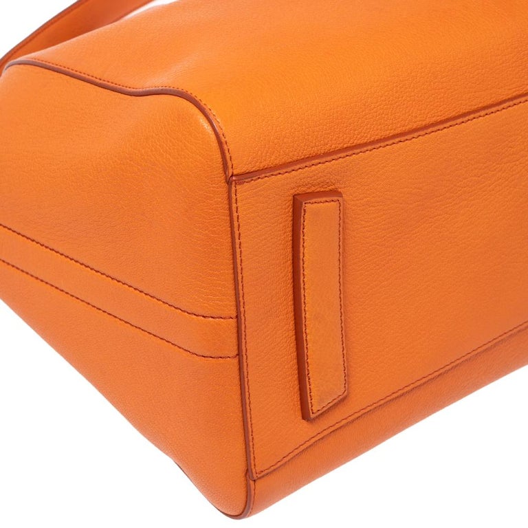 Givenchy Orange Leather Medium Antigona Satchel For Sale at 1stDibs