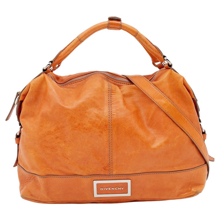 Givenchy Orange Leather Satchel For Sale at 1stDibs