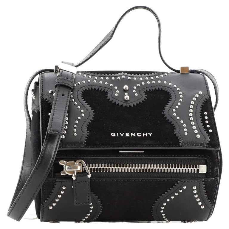 Givenchy Pandora Box Bag Studded Leather and Suede Mini at 1stDibs
