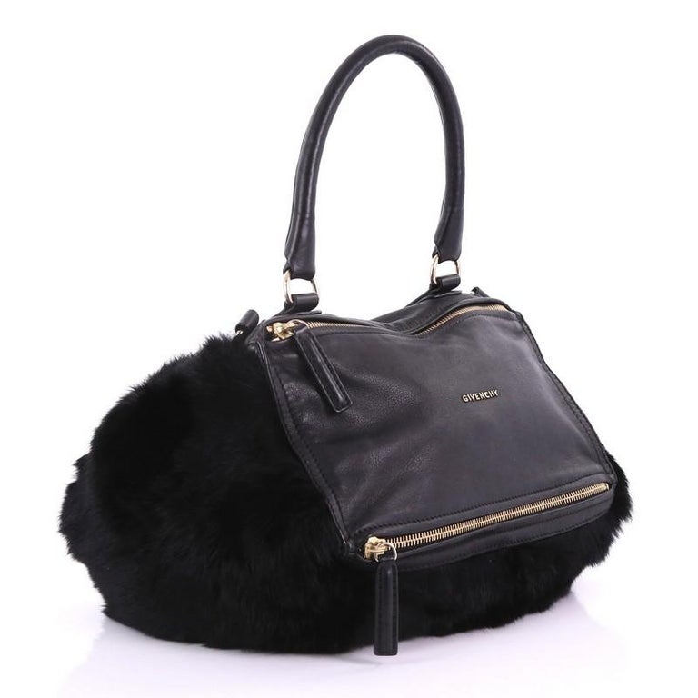 Givenchy Pandora Handbag Leather and Fur Medium at 1stDibs