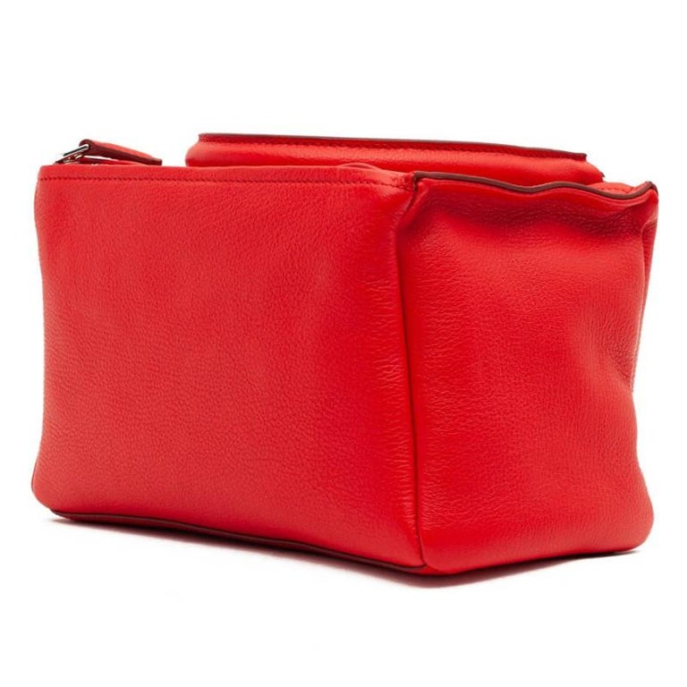 GIVENCHY Pandora Red Grained Leather Bag For Sale at 1stDibs