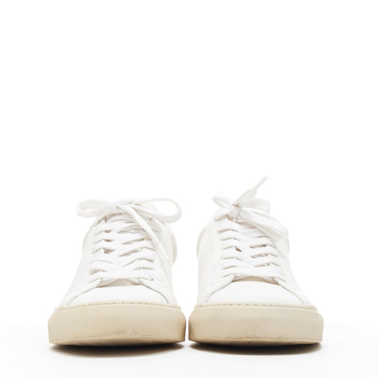 GIVENCHY Paris 17 white leather lace up minimalist low top sneakers ...