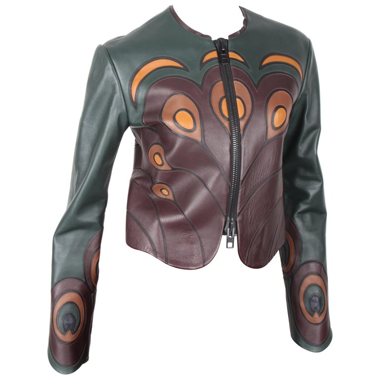 Givenchy peacock feather applique jacket For Sale at 1stDibs