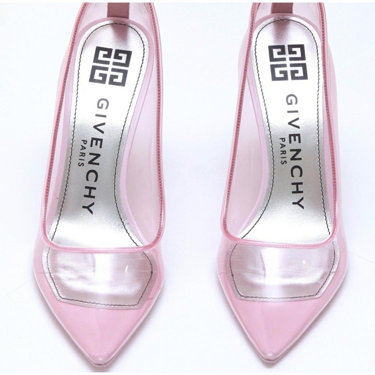 GIVENCHY Pumps Transparent Pink Leather Plastic 100mm Sz 38 2020 $795 ...