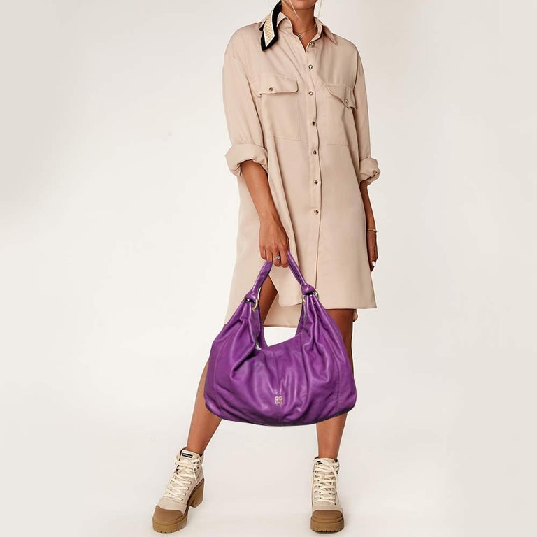 Givenchy Purple Leather Hobo For Sale at 1stDibs