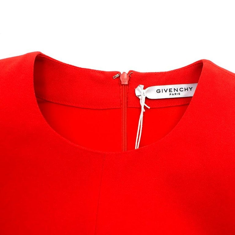 Givenchy Red Boxy Shift Dress US 4 For Sale at 1stDibs