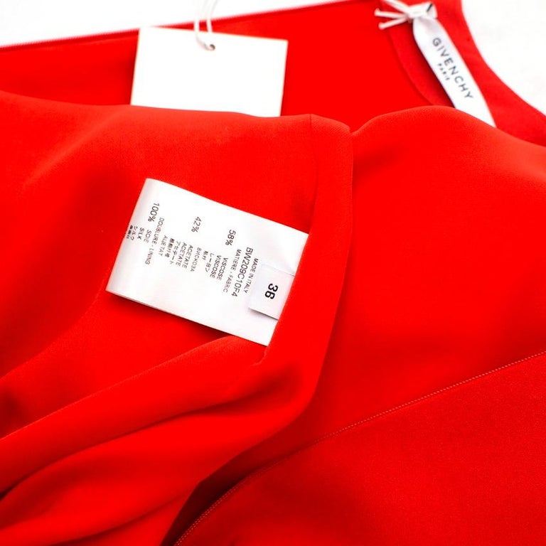 Givenchy Red Boxy Shift Dress US 4 For Sale at 1stDibs