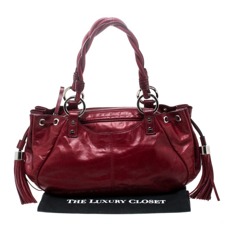 Givenchy Red Leather Drawstring Shoulder Bag at 1stDibs