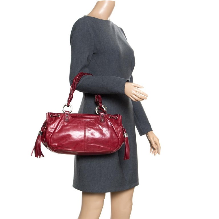 Givenchy Red Leather Drawstring Shoulder Bag at 1stDibs