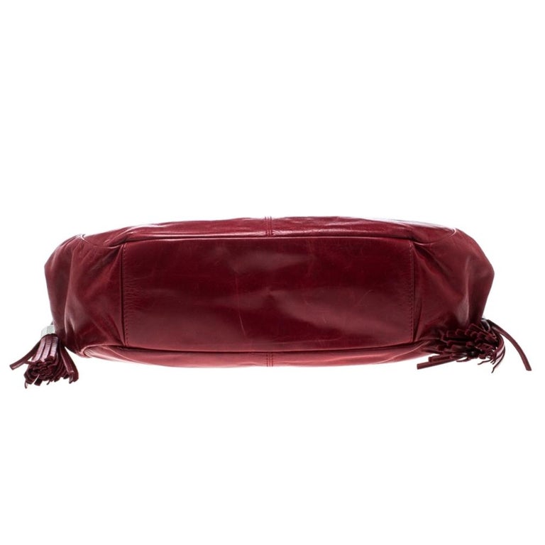 Givenchy Red Leather Drawstring Shoulder Bag at 1stDibs
