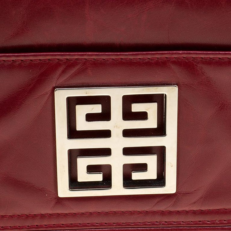 Givenchy Red Leather Logo Shoulder bag For Sale at 1stDibs