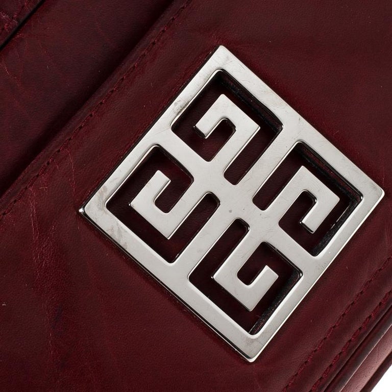 Givenchy Red Leather Logo Shoulder Bag For Sale at 1stDibs