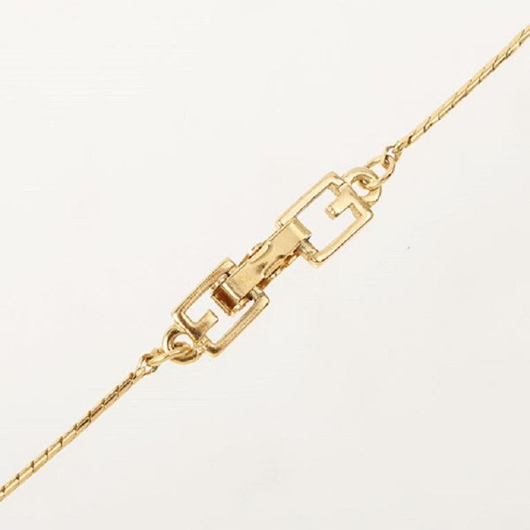 Givenchy Rhinestone Logo Plate Heart Motif Necklace For Sale at 1stDibs