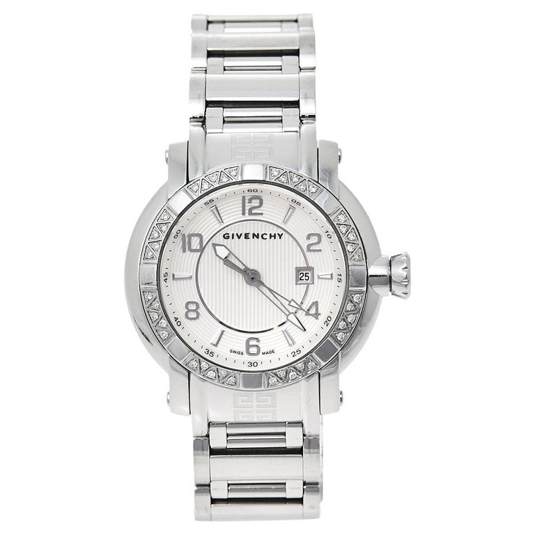 Givenchy Silver Stainless Steel Diamonds GV.5202L Women's Wristwatch 36 ...