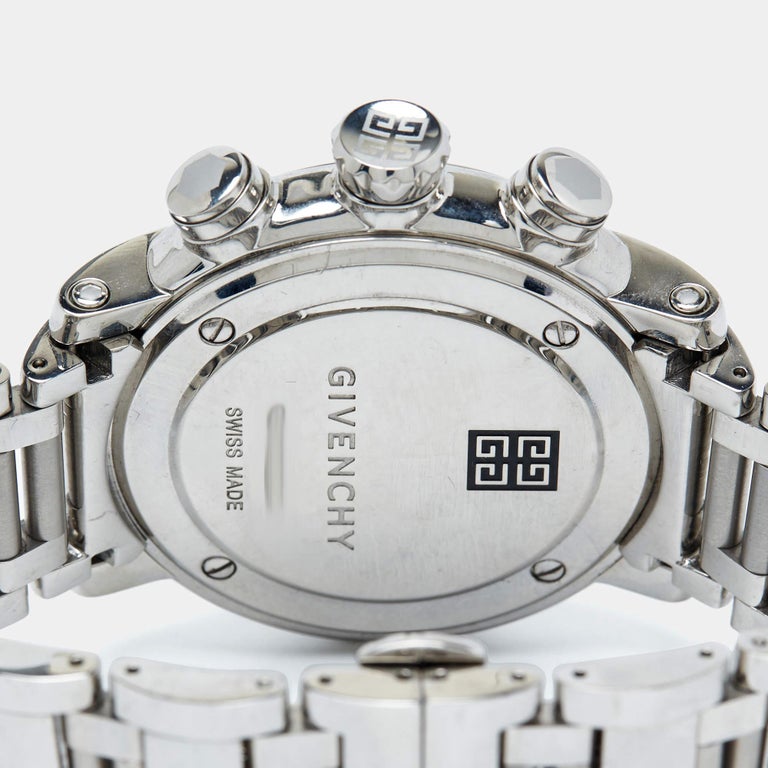 Givenchy Silver Stainless Steel GV.5220J Men's Wristwatch 48 mm For Sale at 1stDibs