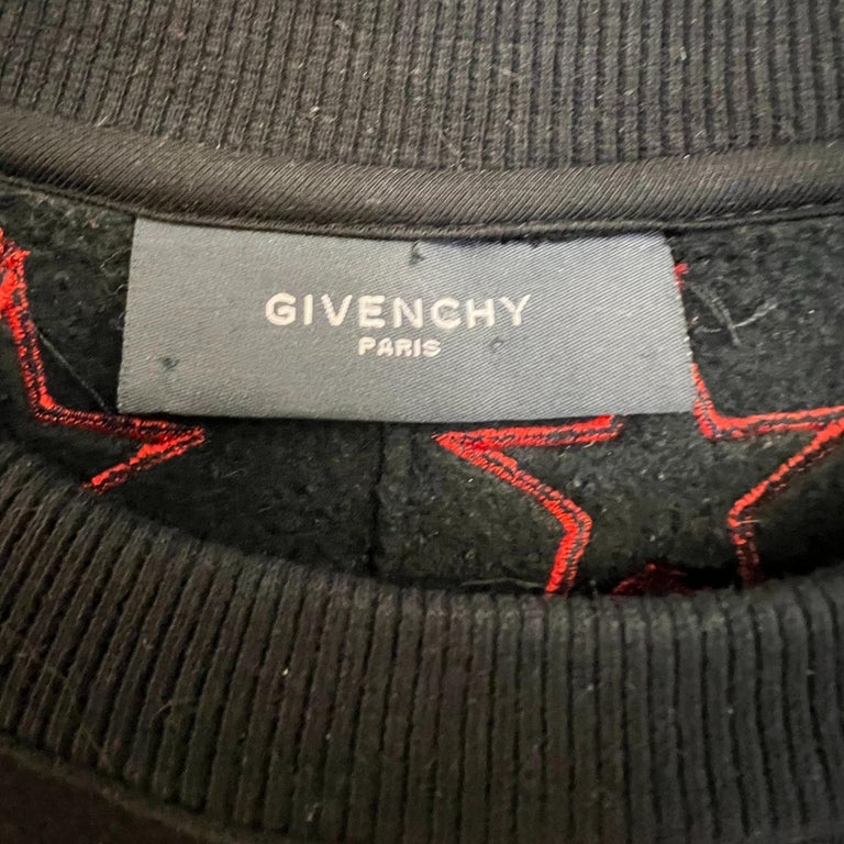 Givenchy Stars And Stripes Red/black Sweatshirt (LARGE) For Sale at 1stDibs