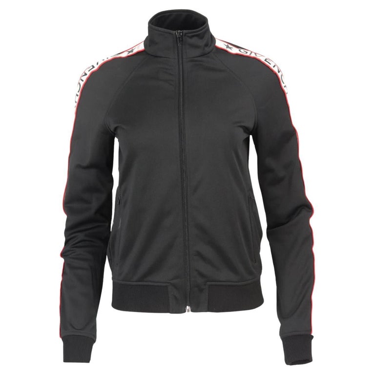 Givenchy Striped Satin Jersey Track Jacket Fr 36 Uk 8 For Sale at 1stDibs