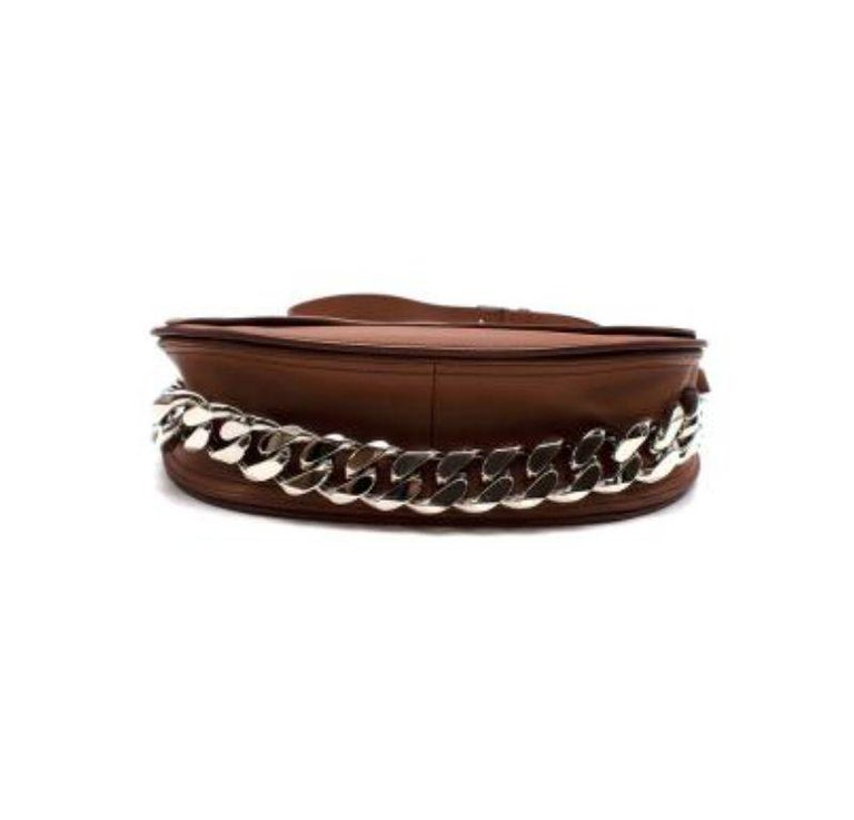 Givenchy Tan Infinity Leather Bag with Silver Chain Detail For Sale at ...